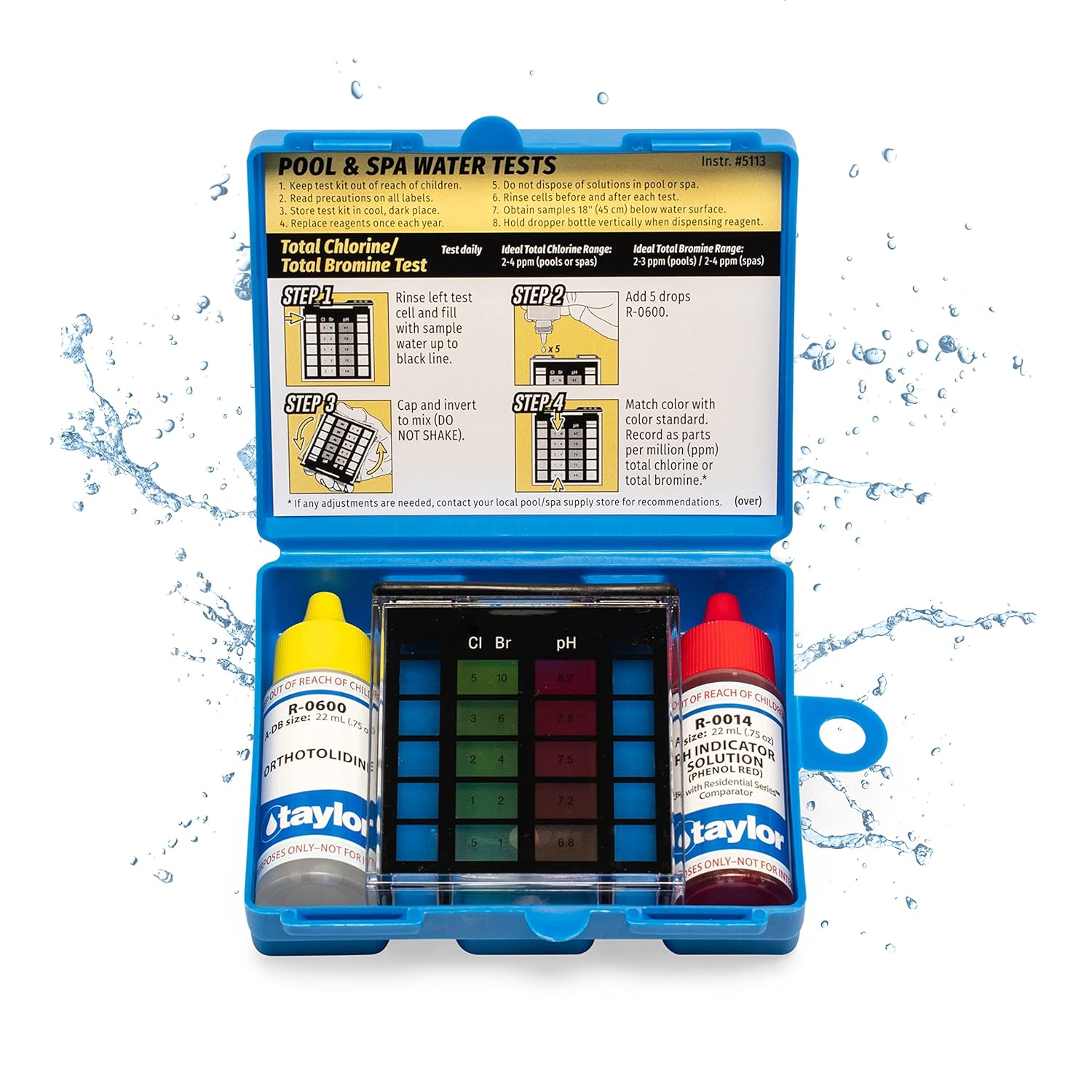 3-Way Test Kit for Total Chlorine, Bromine, pH (OTO) – LA Pool & Spas